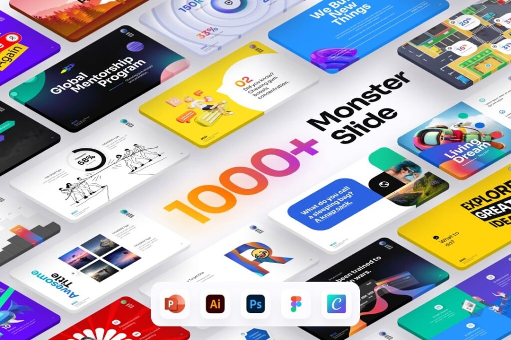 Monster Slides - 1000+ Creative PowerPoint Template - Graphix Blog